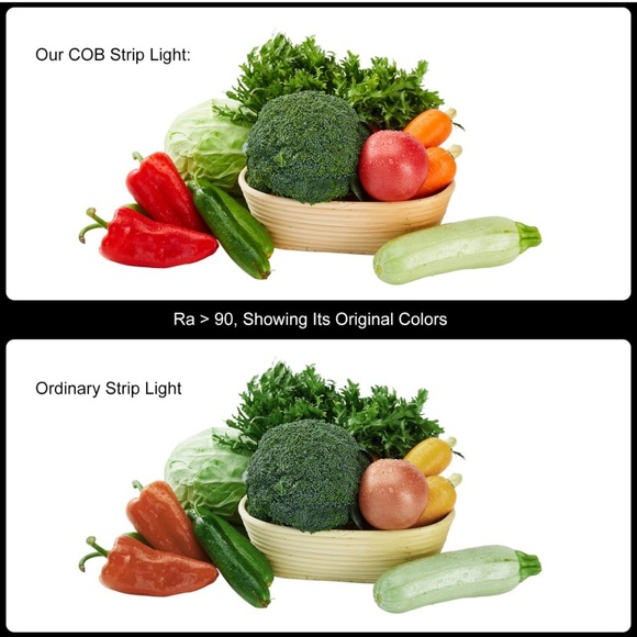 Amazon | Other | 2ft Cob 6500k White 24v Dimmable Led Strip Lights With ...